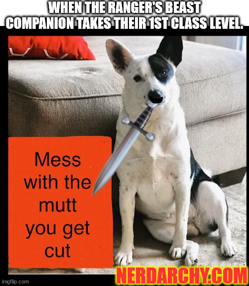 Dog with sword – Nerdarchy